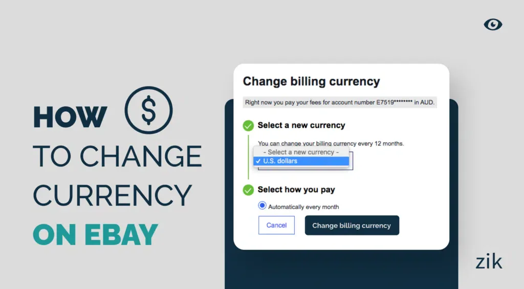 How to Change Currency on eBay (Quick Guide) - ZIK Analytics' Blog